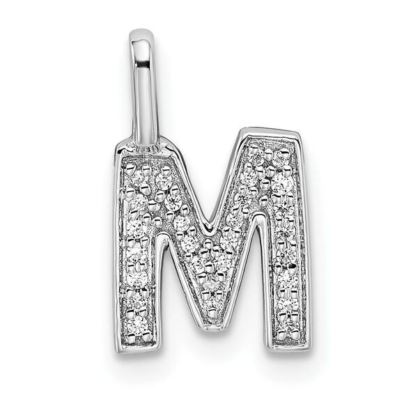 Kazi Luxury | Jewelry | Kazi Luxury 4k White Gold Diamond Letter M ...